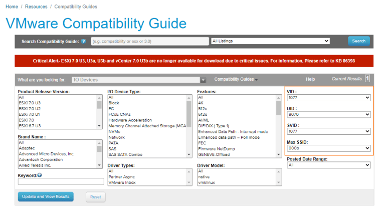 How to Find the NIC Driver Version on ESXI Host and get the Correct ...