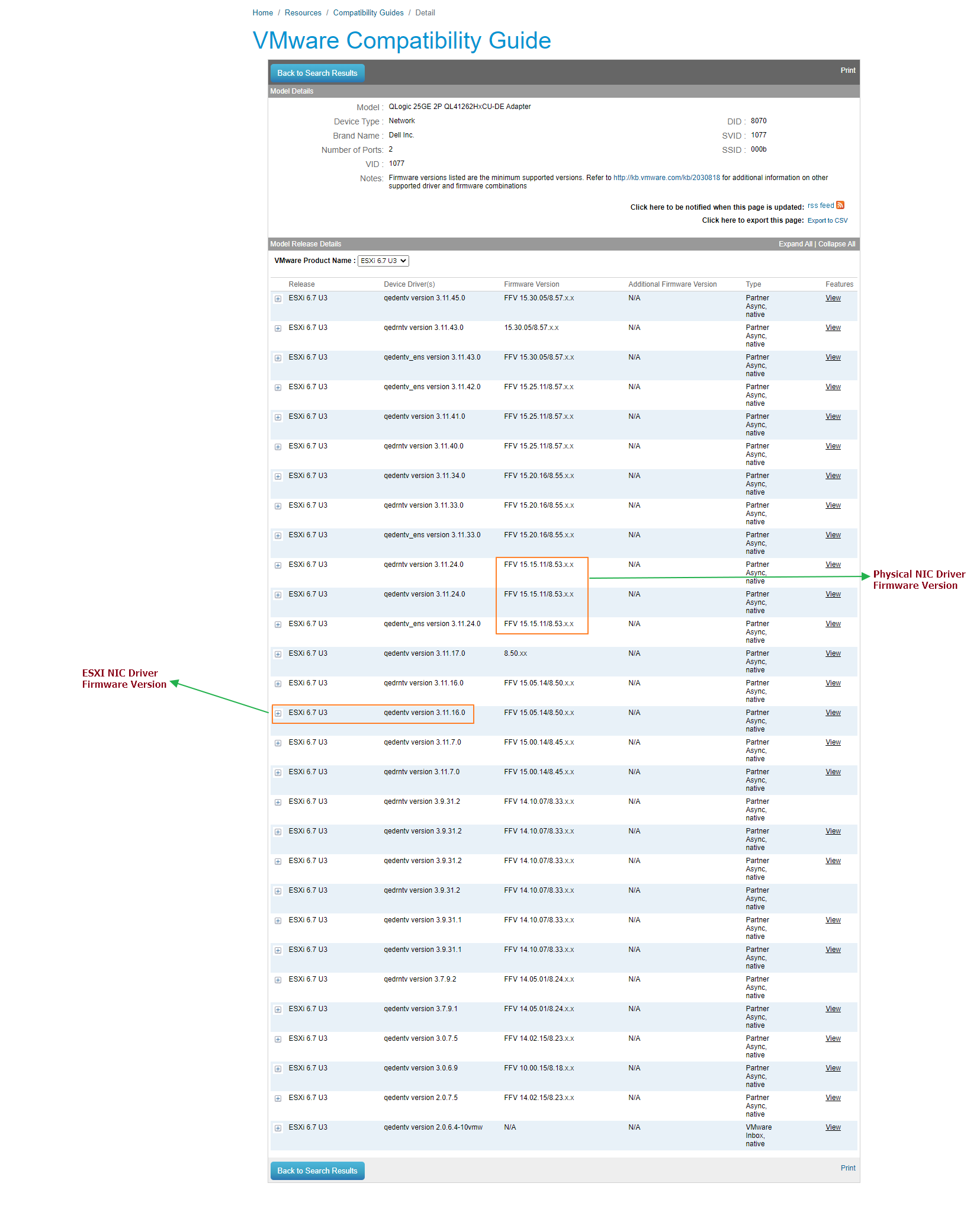 How to Find the NIC Driver Version on ESXI Host and get the Correct ...