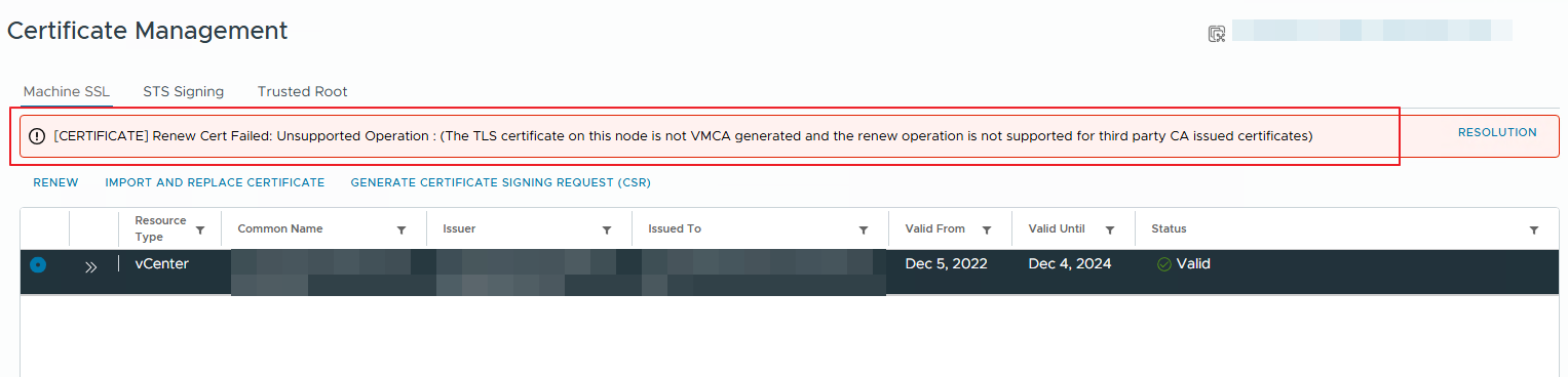 How to Fix the Certs Error in vCenter 8.x in VCF 5.2 – Hyperconverged ...
